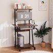 Hamburg Contemporary Virginia Swing Out Desk - Classic Espresso ...