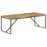 vidaXL Dining Table Kitchen Dining Room Table Solid Acacia and Mango ...