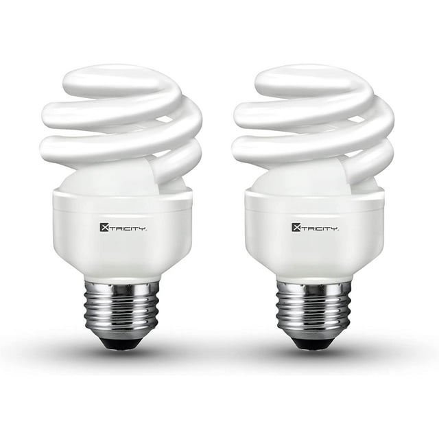 Xtricity Compact Fluorescent Light Bulb T2 Spiral, E26 Base, 5000k ...