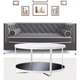 32 White Glass And Metal Two Tier Round Coffee Table - Walmart.com