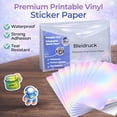 CCOCC 100 Sheets Printable Holographic Sticker Paper Waterproof Vinyl ...