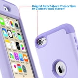 ULAK Anti-slip Purple iPod Touch Case with Screen Protector, Heavy Duty ...