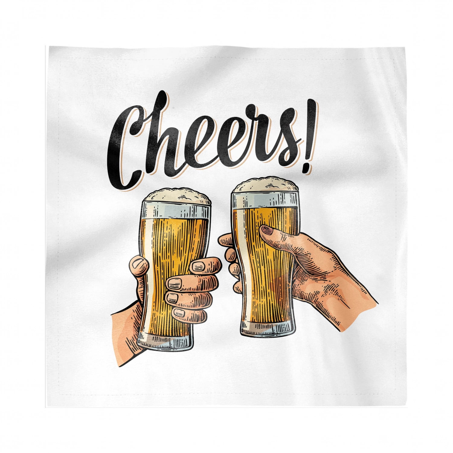 Alcohol Decorative Satin Napkins Set of 4, Female and Male Hands ...
