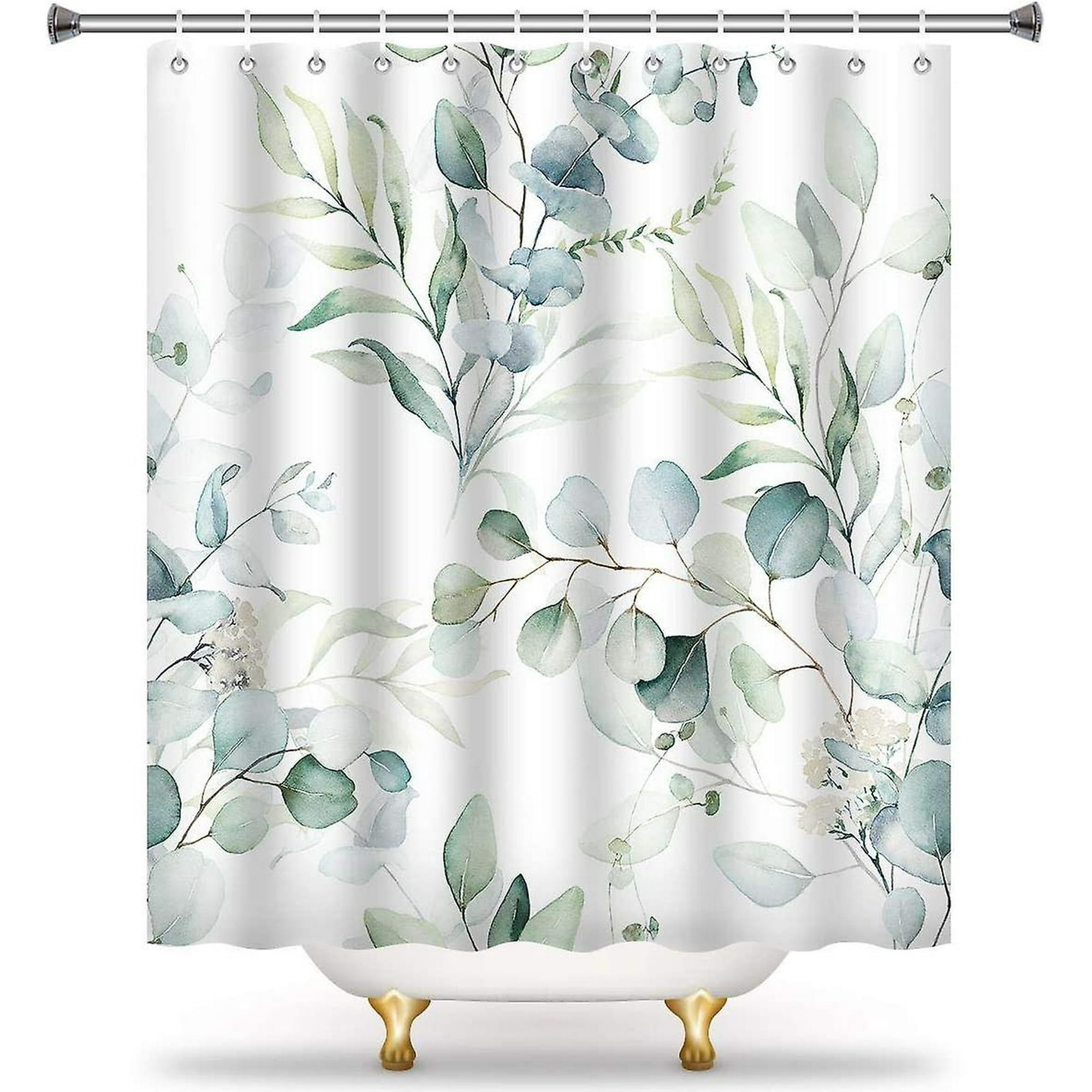 Click here for Languo Leaf Shower Curtain Lined Bathroom Plant Th... prices