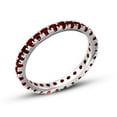 14K White Gold Ruby Eternity Band Ring - Walmart.com