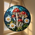 Botanical Mushroom Moon Stained Glass Style Suncatcher Window Hanging ...