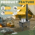 Kojem Wood Burning Stove Tent Camping Stove for Outdoor Cooking Fishing ...