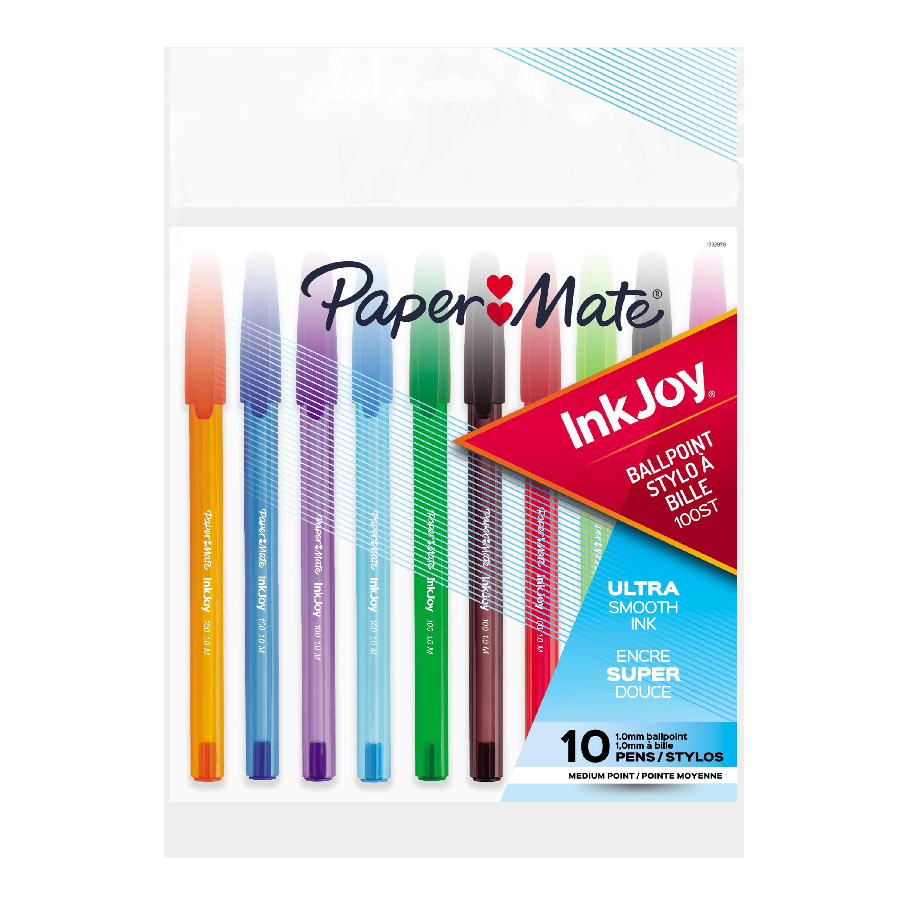 Paper Mate InkJoy 100ST Ballpoint Pens, Medium Point (1.0 mm), Assorted ...
