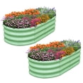 Set of 2 Outdoor Raised Garden Beds Measuring 46X23X11 Inches, Metal ...
