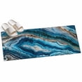 Blue Marble Fluid Vortexes Rectangle Area Rug 2x6ft,Living Room Rug Non ...