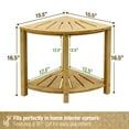Sorbus Corner Shower Stool Bamboo Bench with Shelf for Home Decor, Bath ...