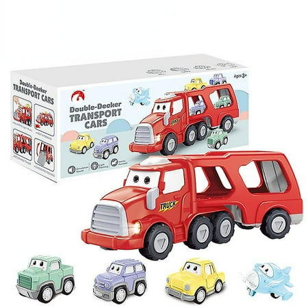 Sound And Light Inertial Storage Truck, Double-layer Toy Car | Walmart ...