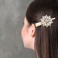 2 Pairs 2 Colors Flower Shaped Alloy Rhinestone Hair Clips Hair ...