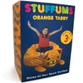 Stuffums Orange Cat Stuffed Animal Chair, 3ft Bean Bag Storage for Kids ...