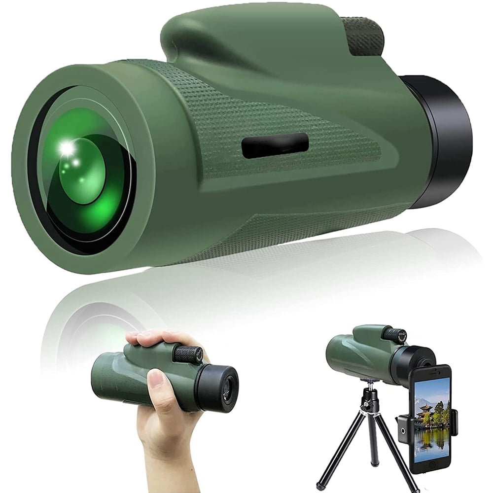 Monocular Telescope with Smartphone Holder&Tripod, High Power BAK4 ...