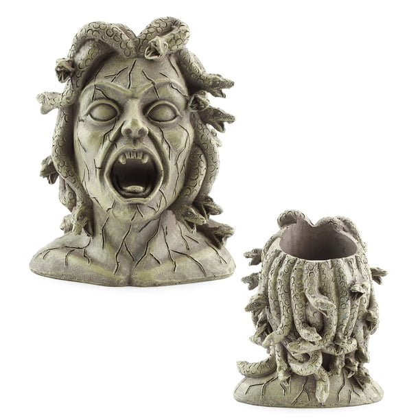 Darware Mini Resin Medusa Head Planter, Garden Decor Statue Flower Pot ...