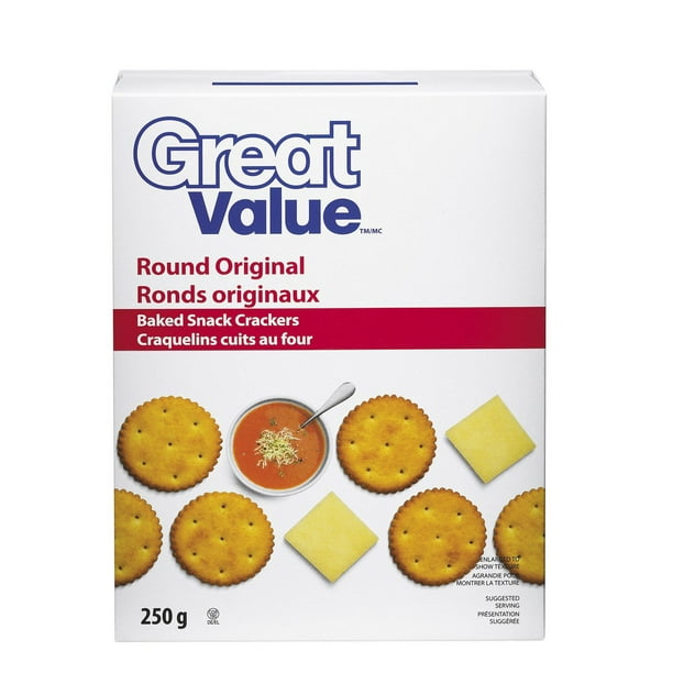 Great Value Round Original Baked Snack Crackers - Walmart.ca