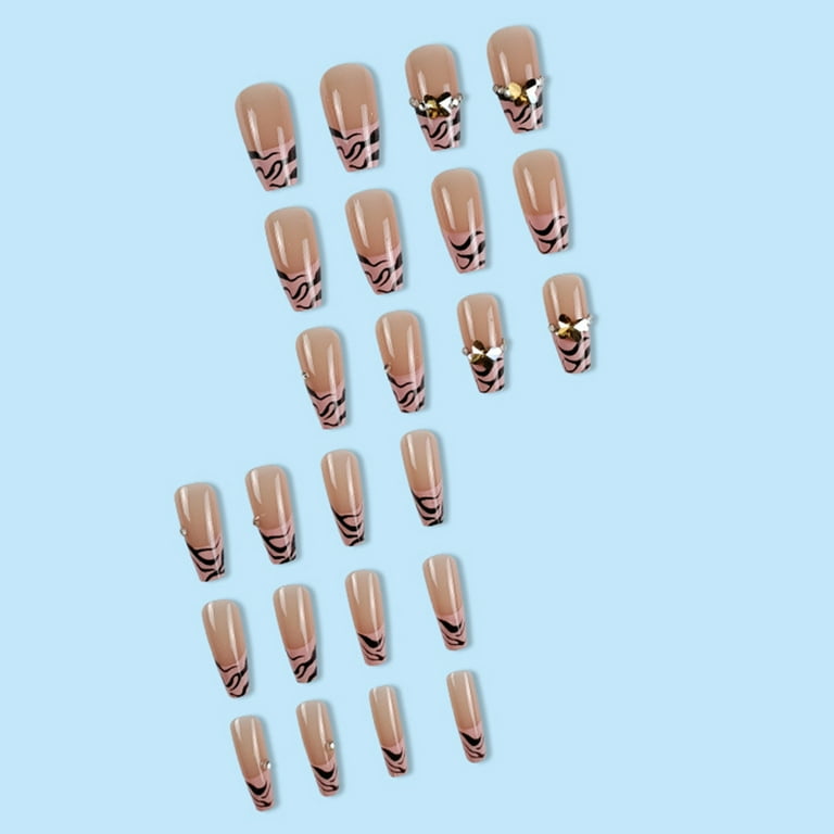Pink Zebra Acrylic Nail Designs