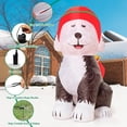 COMIN 5 FT Tall Christmas Inflatable Old English Sheepdog with LEDs ...