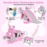 Laicejoy 4-In-1 Rocking Horse & Slide Set, Multifunctional Rocking ...