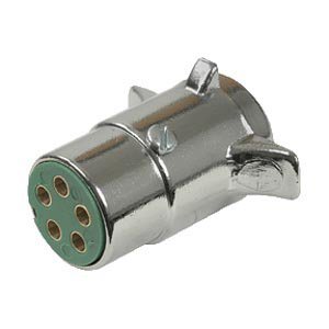 Pollak 11-501 Chrome 5-Round Plug Trailer Connector - Walmart.com