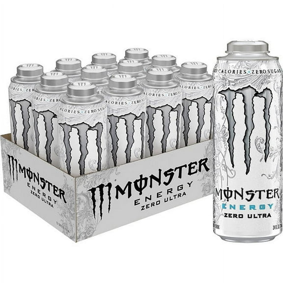 Monster Energy Zero Ultra, Sugar-Free Energy Drink, 16 fl oz Cans, 24 ...