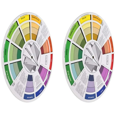 2pcs Portable Coloring Matching Guide Color Wheel Mixing Chart for ...