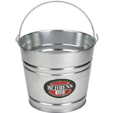 Behrens High Grade Steel 1210GS 10 Qt Silver Galvanized Steel Pail ...