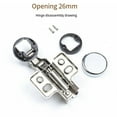 Buyisi Opening 26mm Glass Door Hinge Cabinet Door Hinge Display Cabinet Hinge Medium
