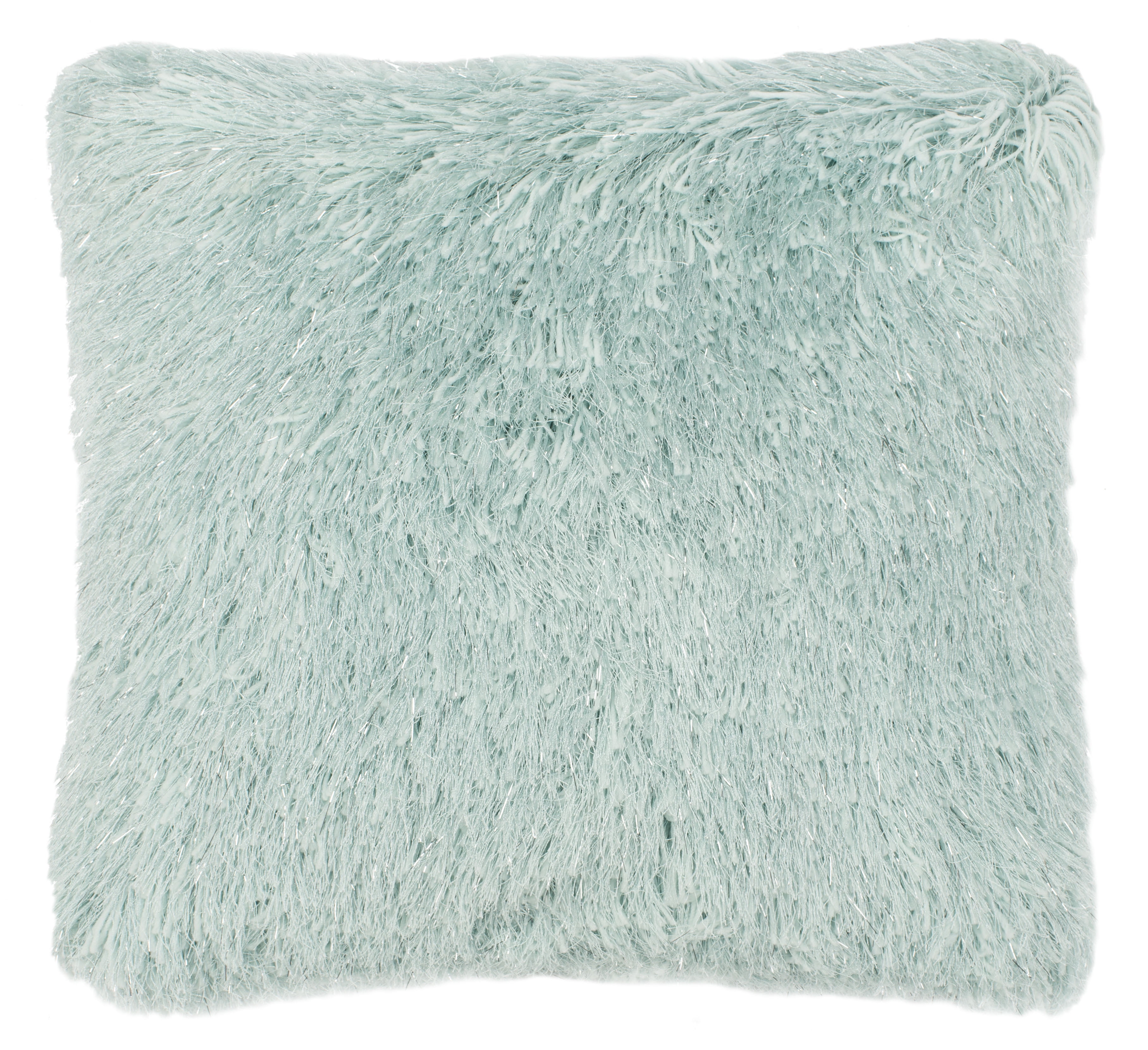 Safavieh Shag Modish Metallic Solid Plush Pillow - Walmart.com