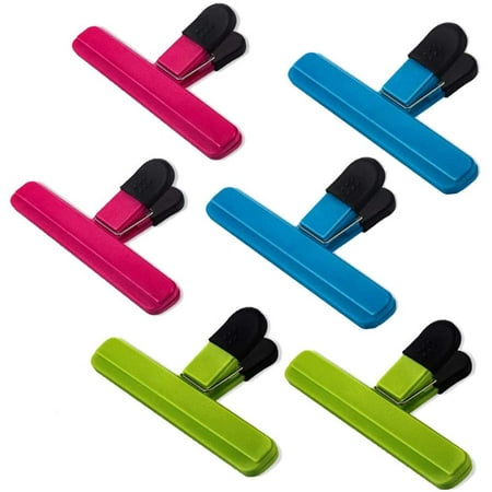 Pack of 6 Heavy Duty Chip Bag Clips Food Clips Bag Sealing Clips ...