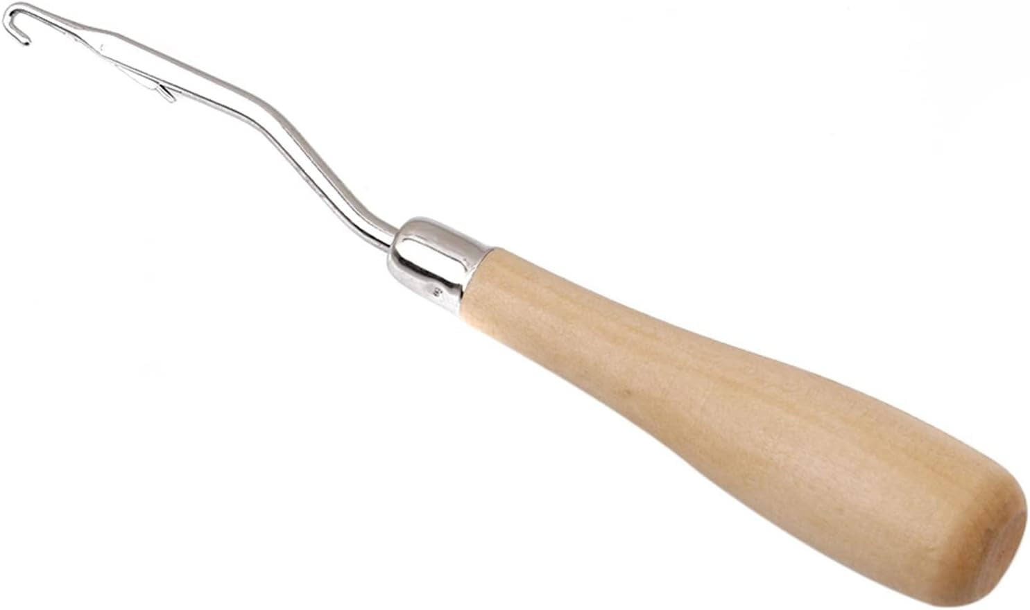 Wooden Bent Latch Hook Crochet Needle, Knitting Tool for Rug Making and ...