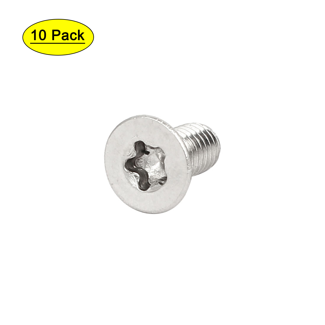 M5x10mm 304 Stainless Steel Fully Thread Countersunk Flat Head Torx ...