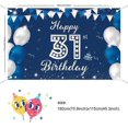 Happy 31st Birthday Banner, Blue Silver Party Decorations for Men, 31 ...