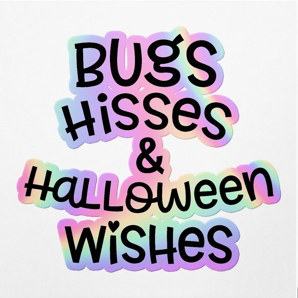 Vinyl Stickers Decals Of Bugs Wishes Halloween Quote - Apply On Any ...