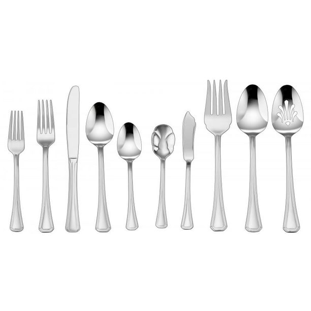Cuisinart Jacalyn 45 Piece Flatware Set, Stainless Steel - Walmart.com
