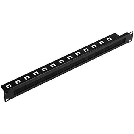 1U Rack Mount Cable Management Panel with Tidy Brush Slot for Cable ...