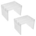 2Pcs Transparent Fridge Organizer Shelves with Adjustable Dividers for ...