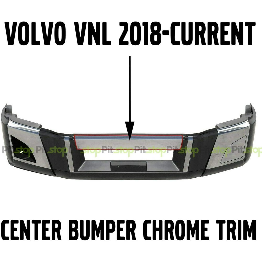 Volvo VNL 2018 2019 2020 Center Bumper Chrome Trim Cover Mold - Walmart ...