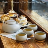 ZENS Japanese Teapot Set with Infuser, 27oz Modern Bentwood Handle ...