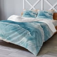 4 Piece Duvet Cover Set Full, Coastal Ocean Waves Soft Breathable ...