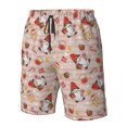 Cauagu Christmas Gnomes Santa Claus Print Men's Swim Trunks,Hawaiian ...