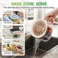 2-in-1 Produce Saver Container with Venting Lid, Fruit Washing Bowl and ...