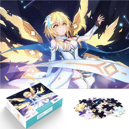 1000 Piece Circular Puzzle Brain Intelligence Challenge Genshin Impact Diluc Great for Lovers ...