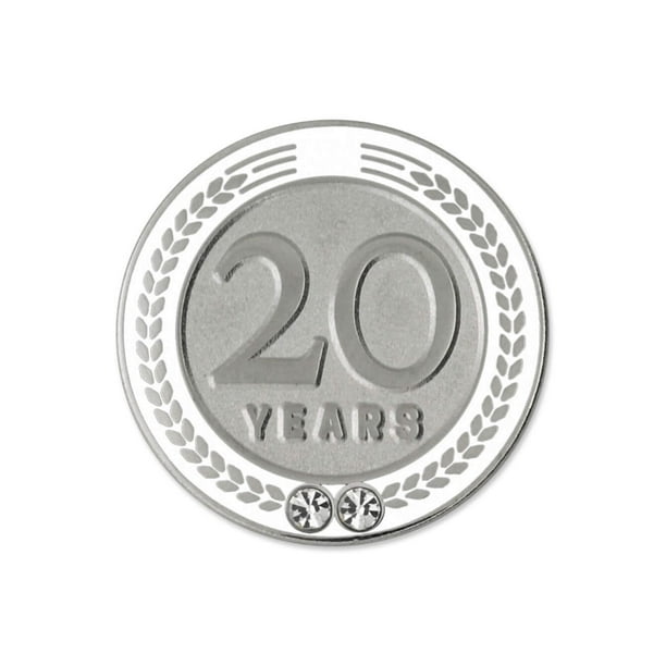 PinMart's 20 Years of Service Award Employee Recognition Gift Lapel Pin ...