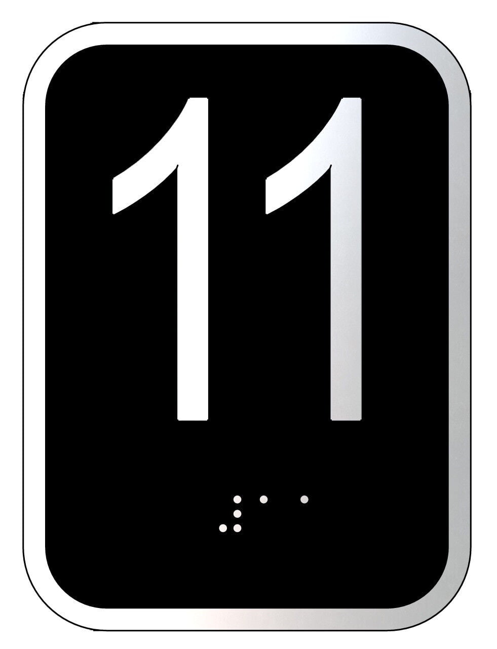 Elevator floor number 11 sign- Elevator Jamb Plate 11 ( 3x4, cast Iron ...