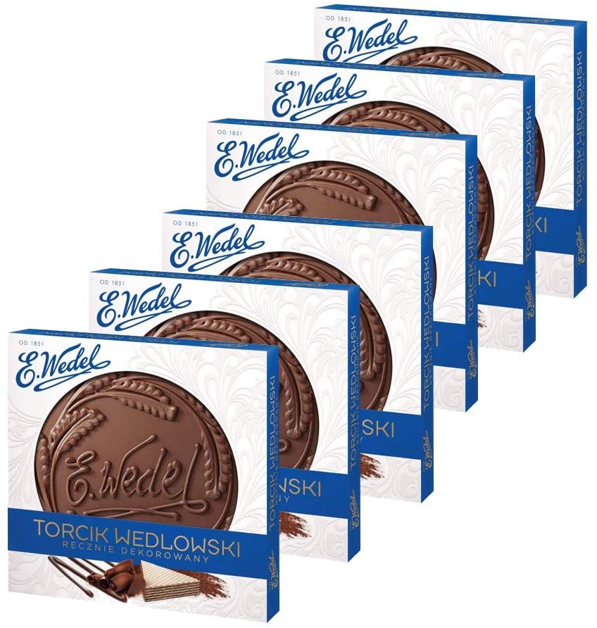 Wedel Torcik Wedlowski - Wafer in Dark Chocolate 250g, Pack of 6 ...