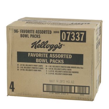 Kellogg's Assorted Single Serving Cereal Boxes Variety Pack, 72 Count ...