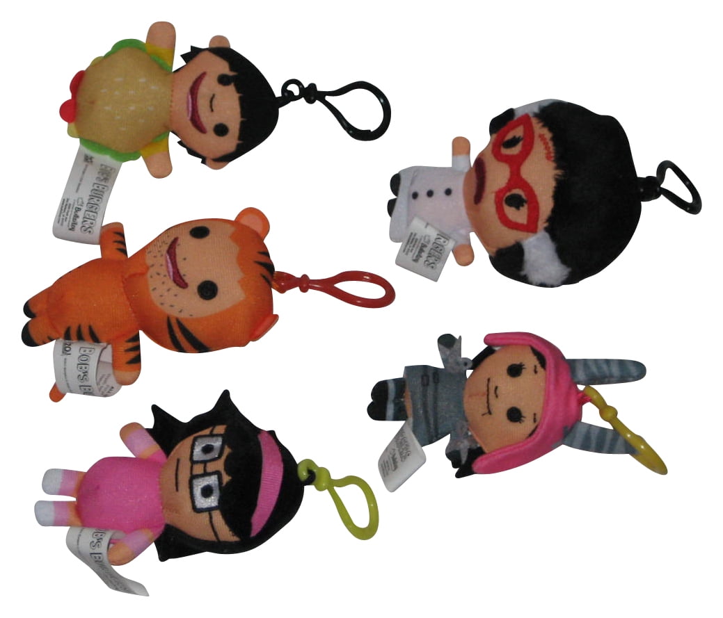 Bob's Burgers Bullsitoy 4-Inch Dangler Clip-On Plush Keychain Lot ...