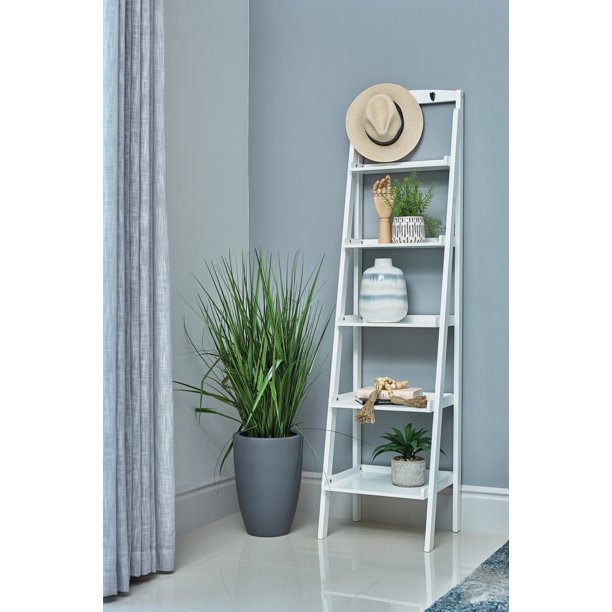 5-tier Ladder Bookcase White - Walmart.com